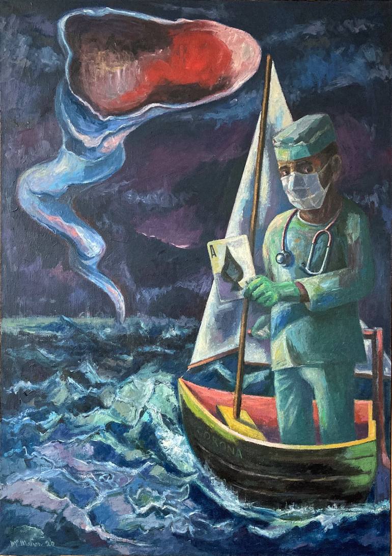 Crossing the Styx Painting by Tommy Mcmahon | Saatchi Art