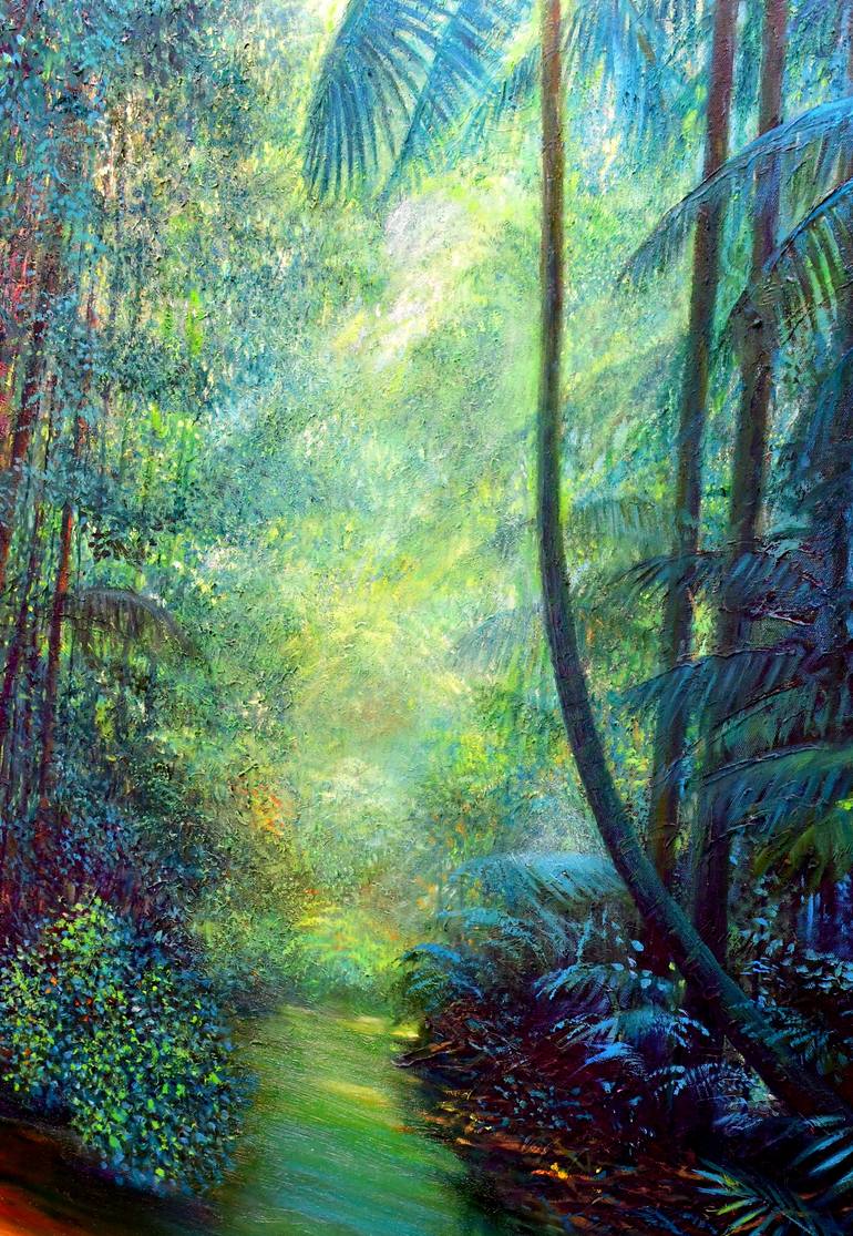 Daintree Forest Landscape Painting by Eugene Rubuls | Saatchi Art