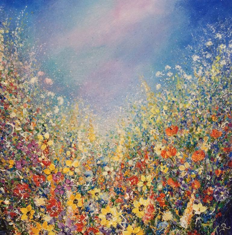 Daisy Chain Painting by Janice Rogers | Saatchi Art