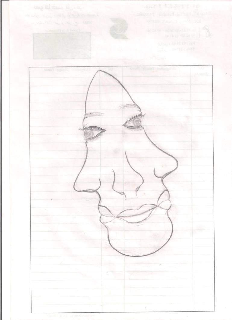 3 Faces Drawing by Mohamed Elyaagoubi | Saatchi Art