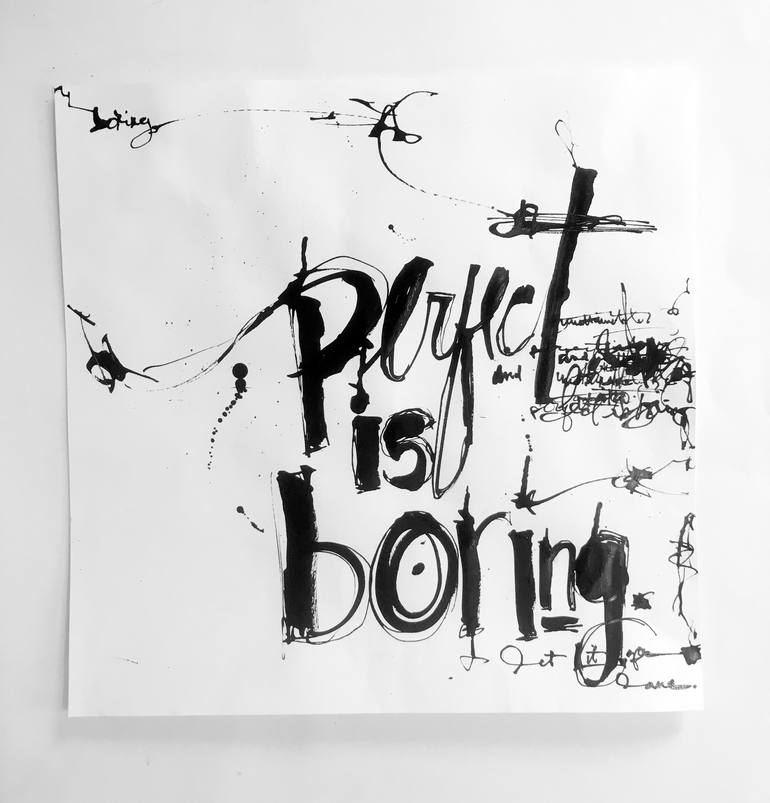 perfect is boring Drawing by Lane Gabbard | Saatchi Art