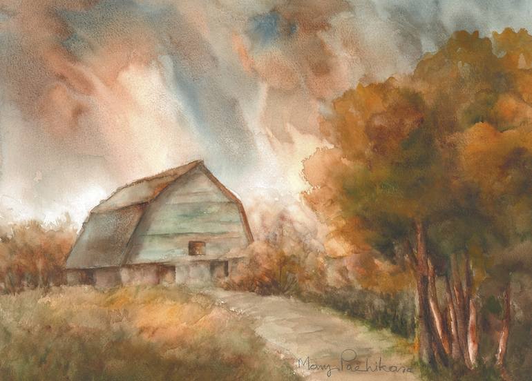 Foreboding Sky Painting by Mary Pachikara | Saatchi Art