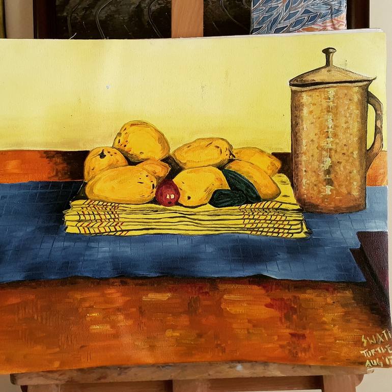 Mangoes On My Table Painting by swati turtle | Saatchi Art