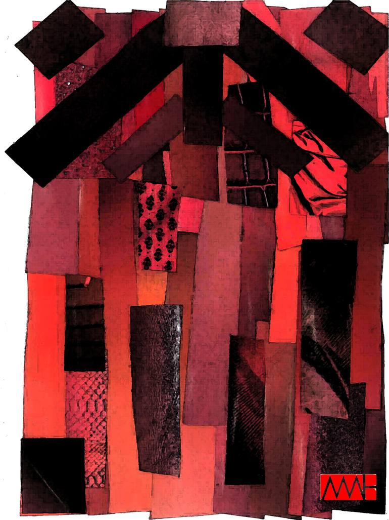 Red Roof Collage by Myles Hunt | Saatchi Art