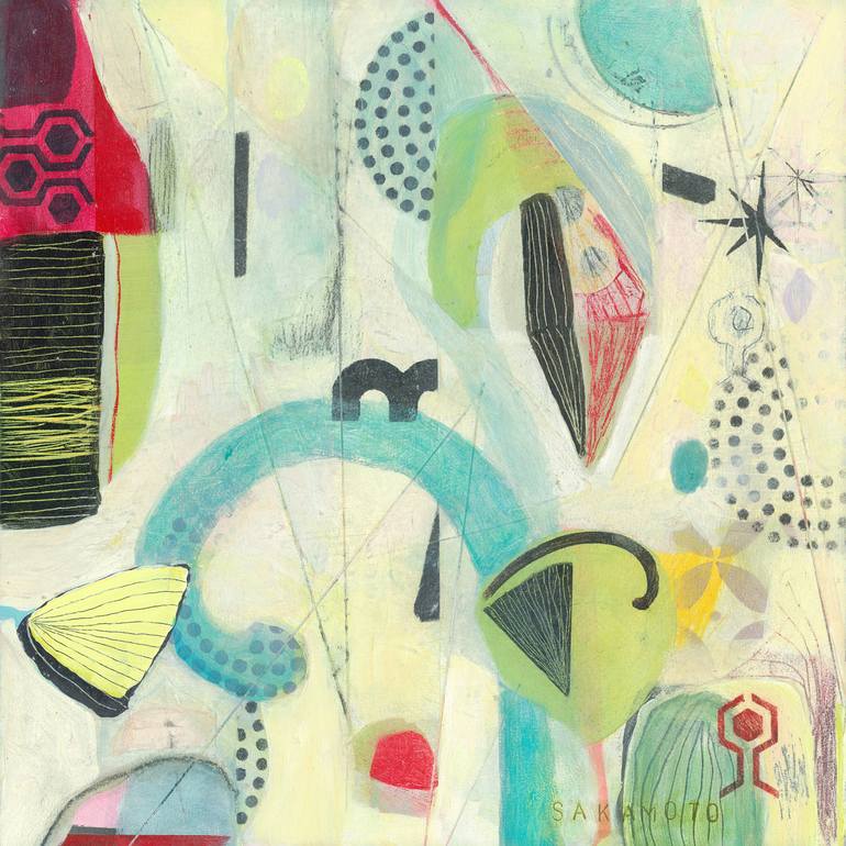 A Conversation in the Night Garden Painting by Susan Sakamoto | Saatchi Art