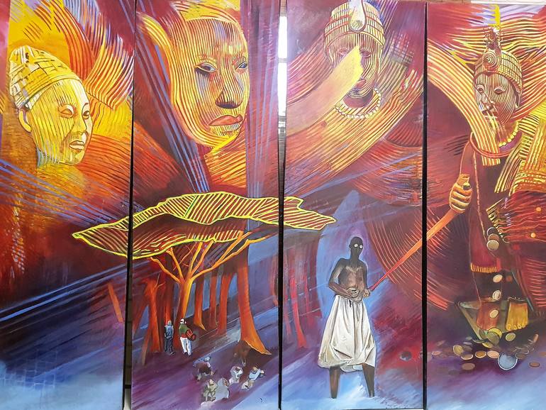 False Gods or Afica meets star wars Painting by Cameron Annear ...