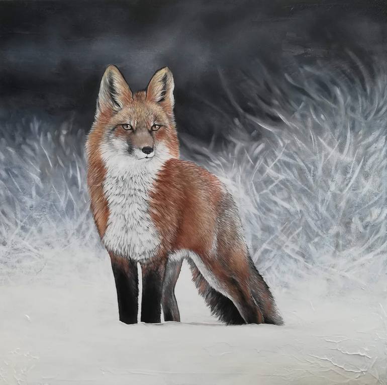 Fin renard Painting by Amelie Robitaille | Saatchi Art