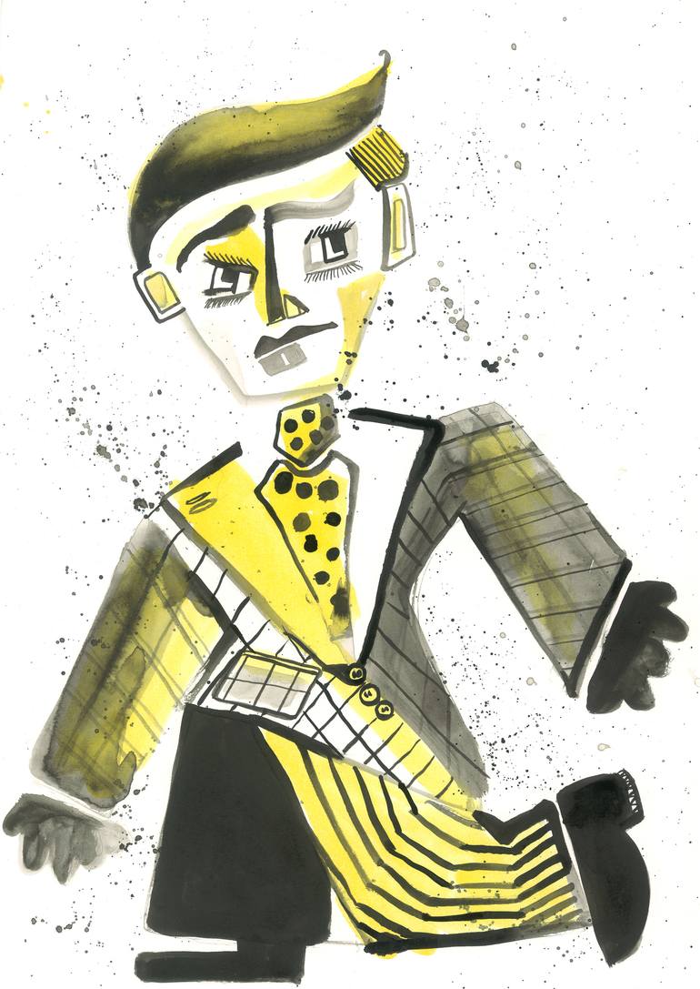 Dapper Dan Drawing by Rita Galloway | Saatchi Art