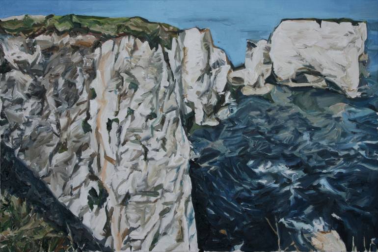 Old Harry Rocks II Painting by Richard Allen | Saatchi Art