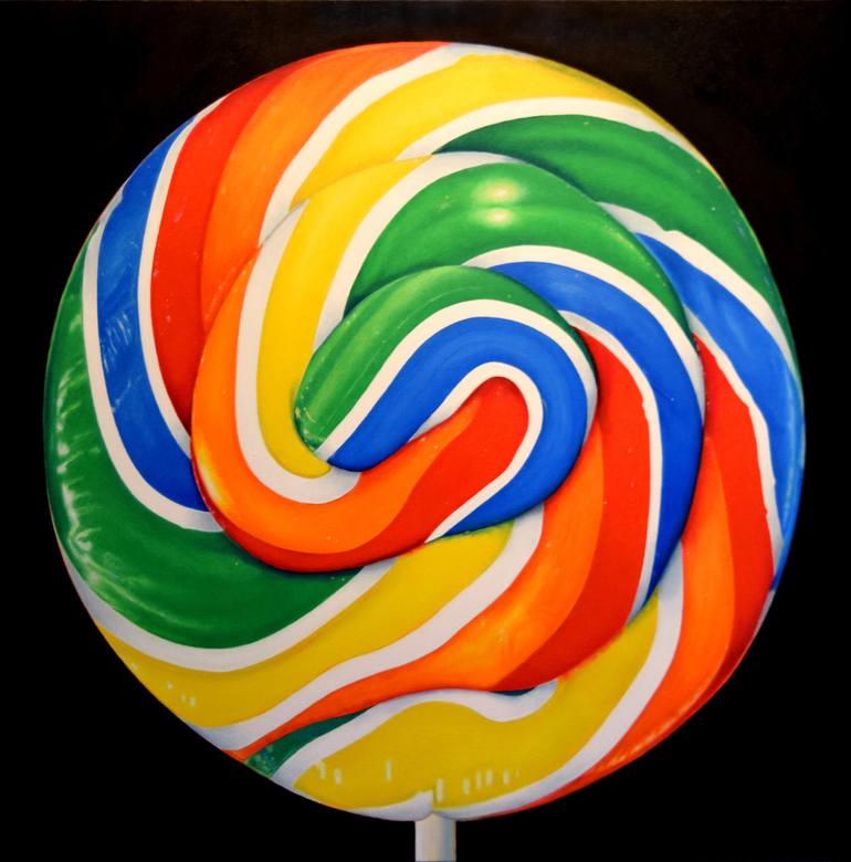 Spiral Lollipop Painting by Gary Matthews | Saatchi Art