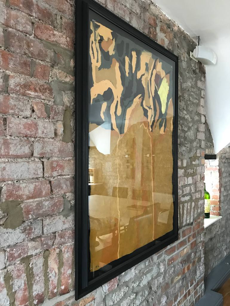 Autumn waterfall (low viewpoint) Painting by Clare Thatcher | Saatchi Art