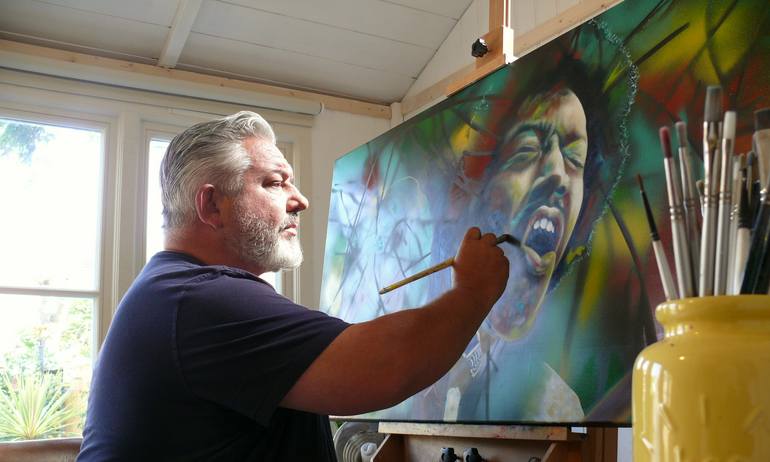 Jimi Hendrix - Experience Painting by Mark Antony Skirving | Saatchi Art