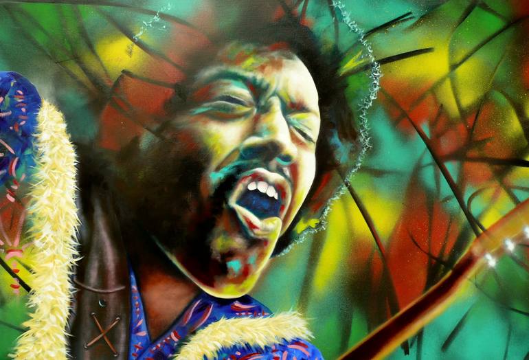 Jimi Hendrix - Experience Painting by Mark Antony Skirving | Saatchi Art