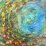 Swirling Leaves Painting by Helen Ramsay | Saatchi Art