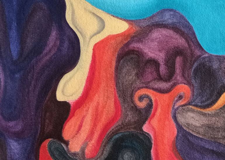 They Dance Around The Red Leg Painting by Aakash Mali | Saatchi Art