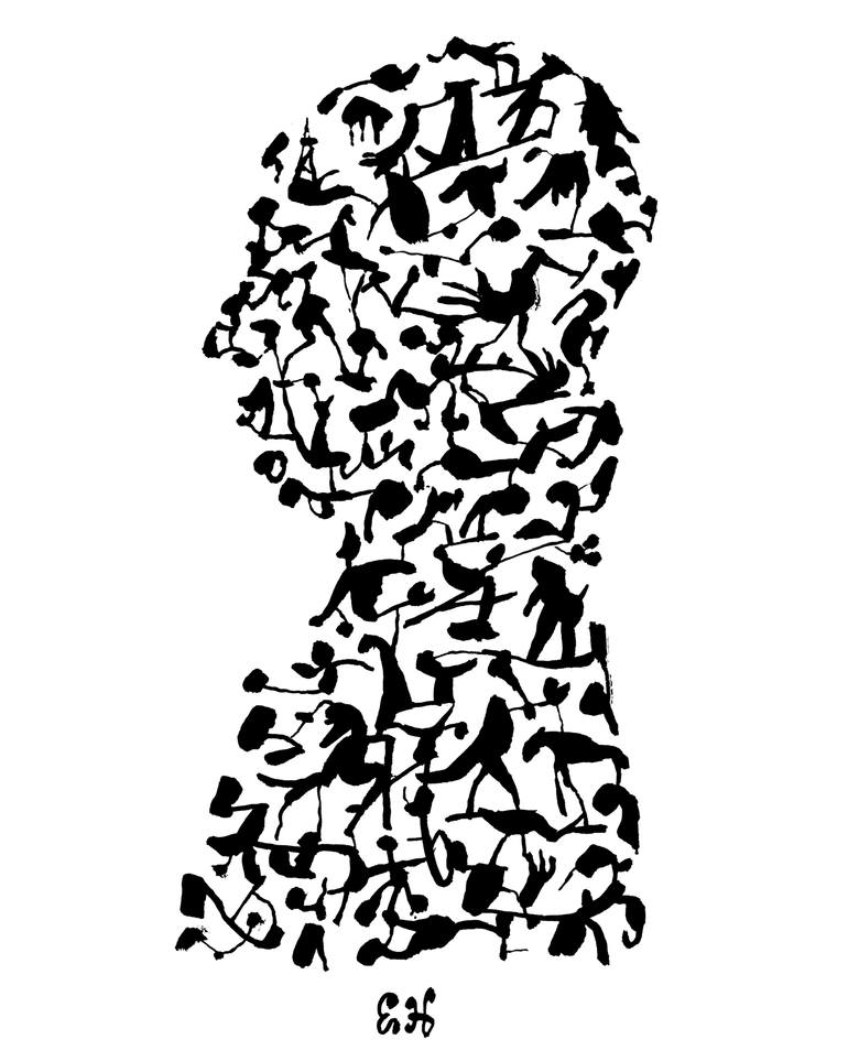 Rococo Portrait Drawing by Eric Hanson | Saatchi Art