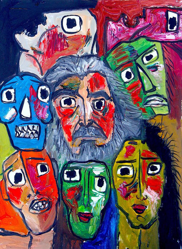 people with anger Painting by Said Elatab | Saatchi Art
