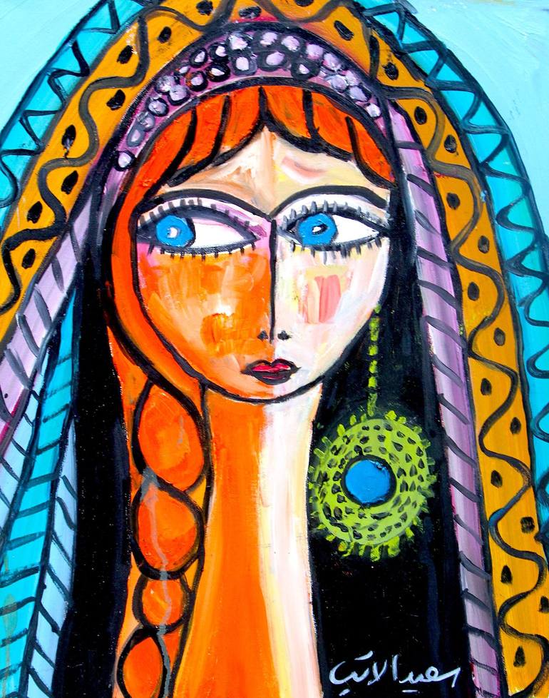 Woman from UAE Painting by Said Elatab | Saatchi Art