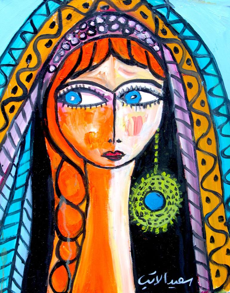 Woman from UAE Painting by Said Elatab | Saatchi Art