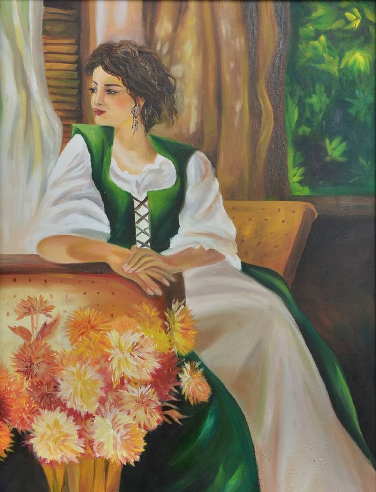 Woman Painting by elham rastegari | Saatchi Art