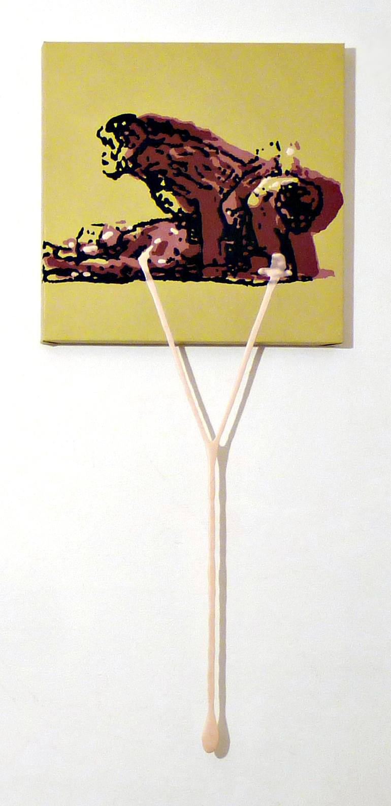 Bonobos Painting by Romaric CHACHAY | Saatchi Art