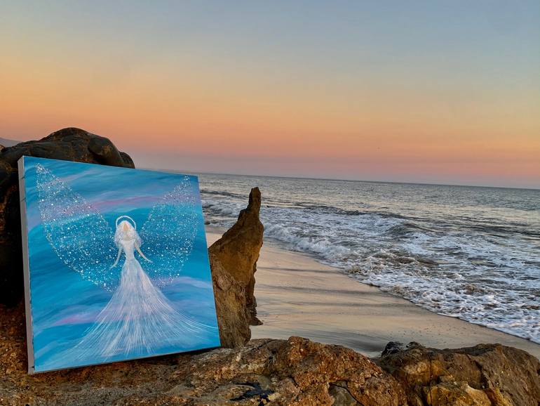 Blue Angel Painting by Dianna Cosma | Saatchi Art